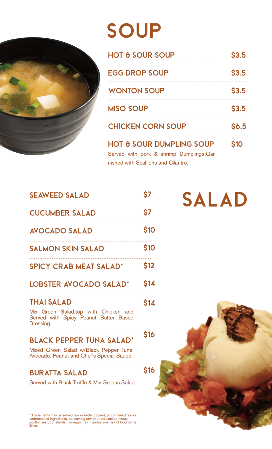 Menu - Moonga Asian Bistro