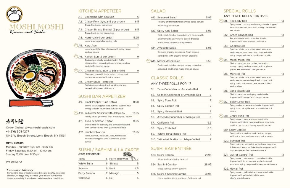 Moshi Moshi - Japanese Restaurant | Online Order | Long Beach | NY