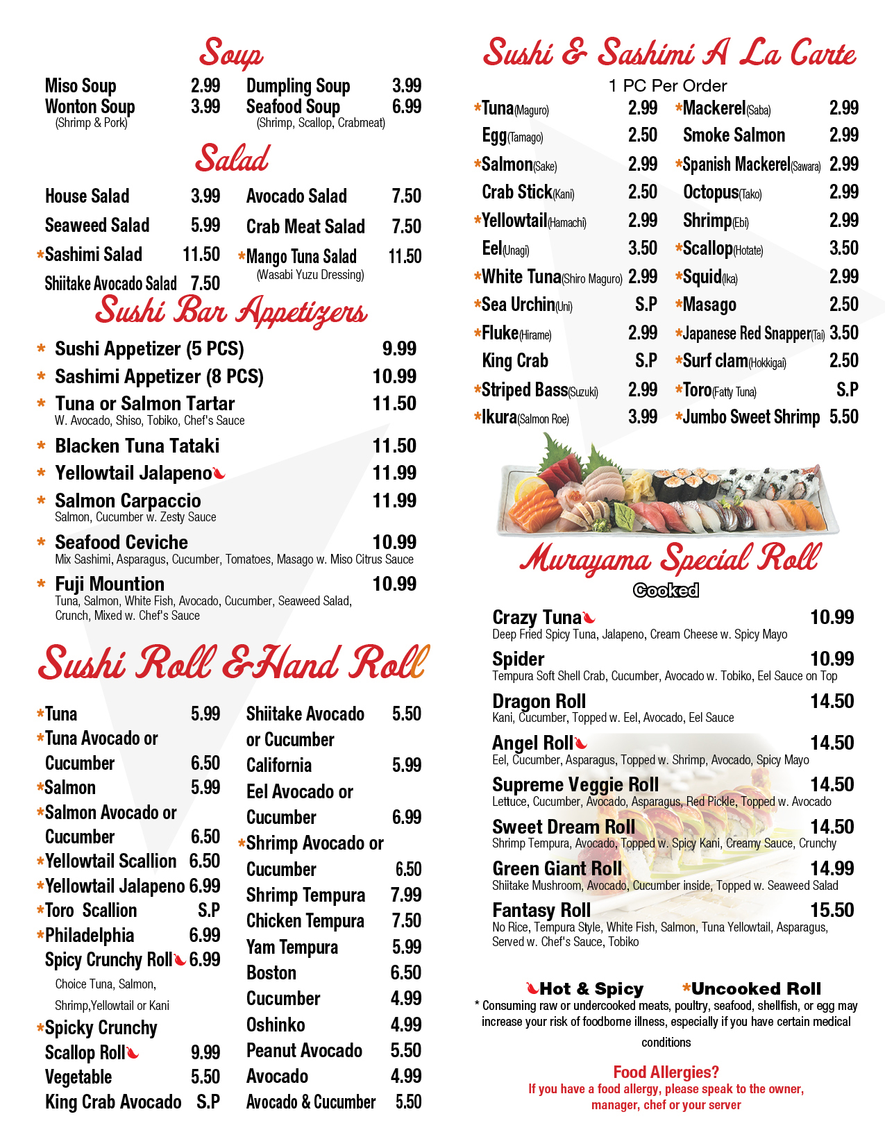 All Day Menu - MuraYama