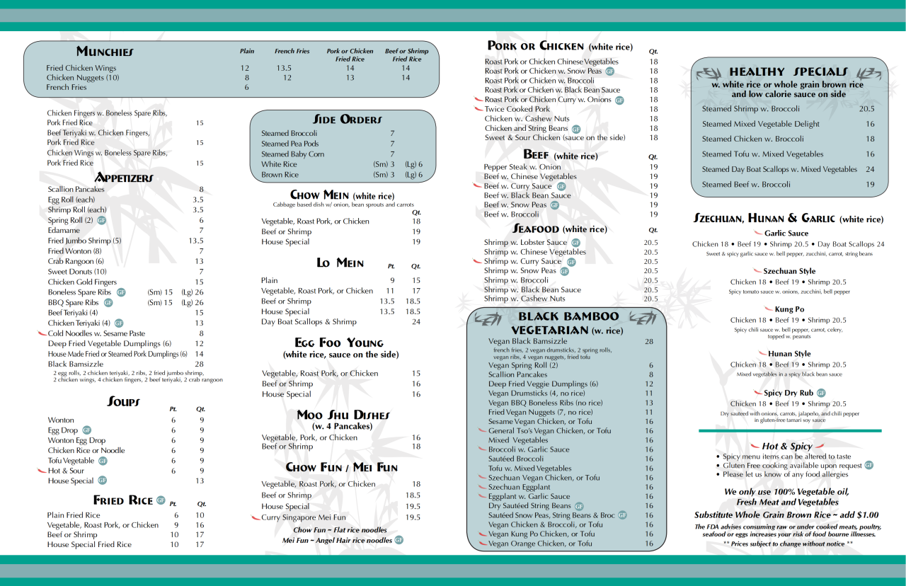 Black Bamboo Chinese Restaurant | Online Order | West Hartford | CT