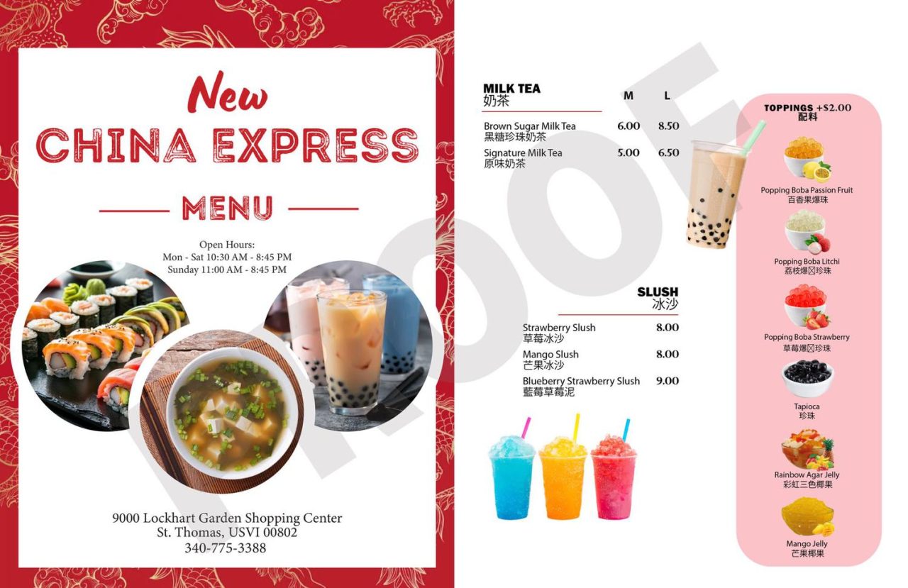 Menu - NEW CHINA EXPRESS