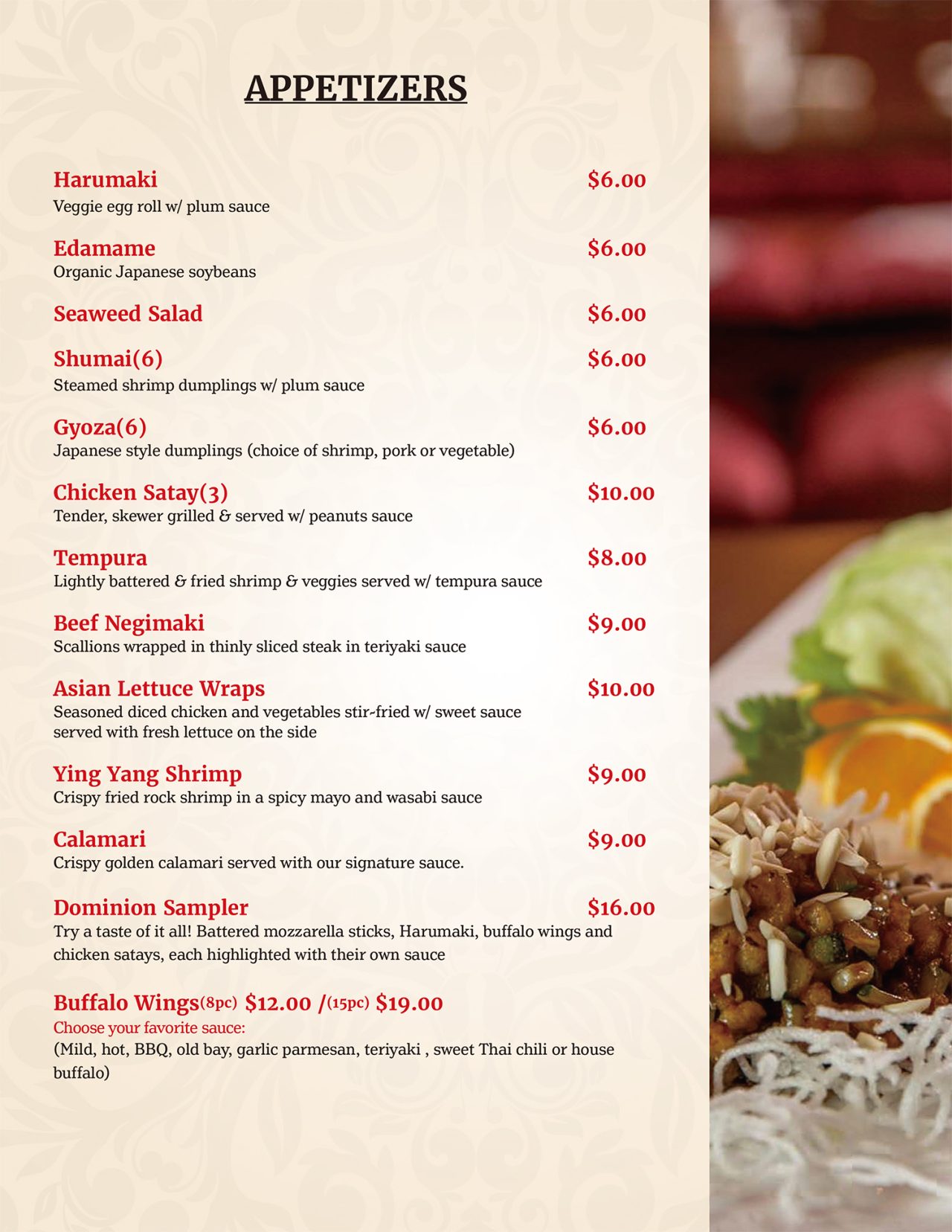 Old Dominion Grill and Sushi｜Online Order｜Frederick｜MD