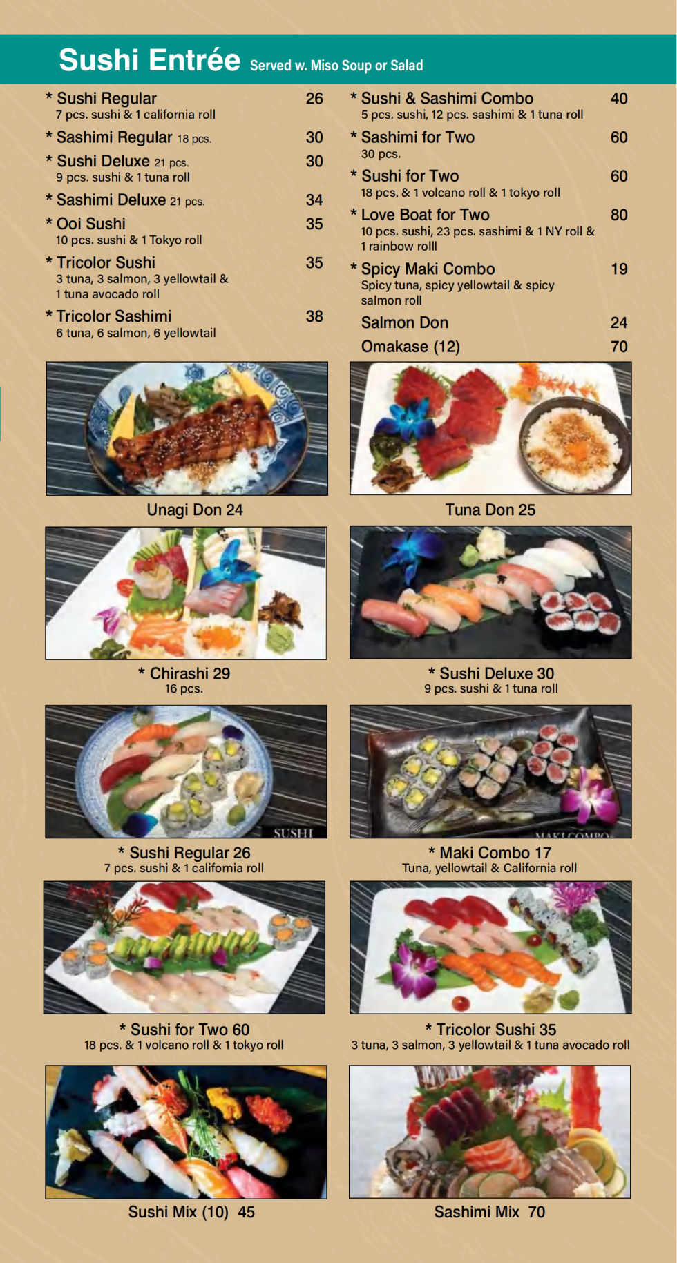 Menu - Ooi Sushi & Bar