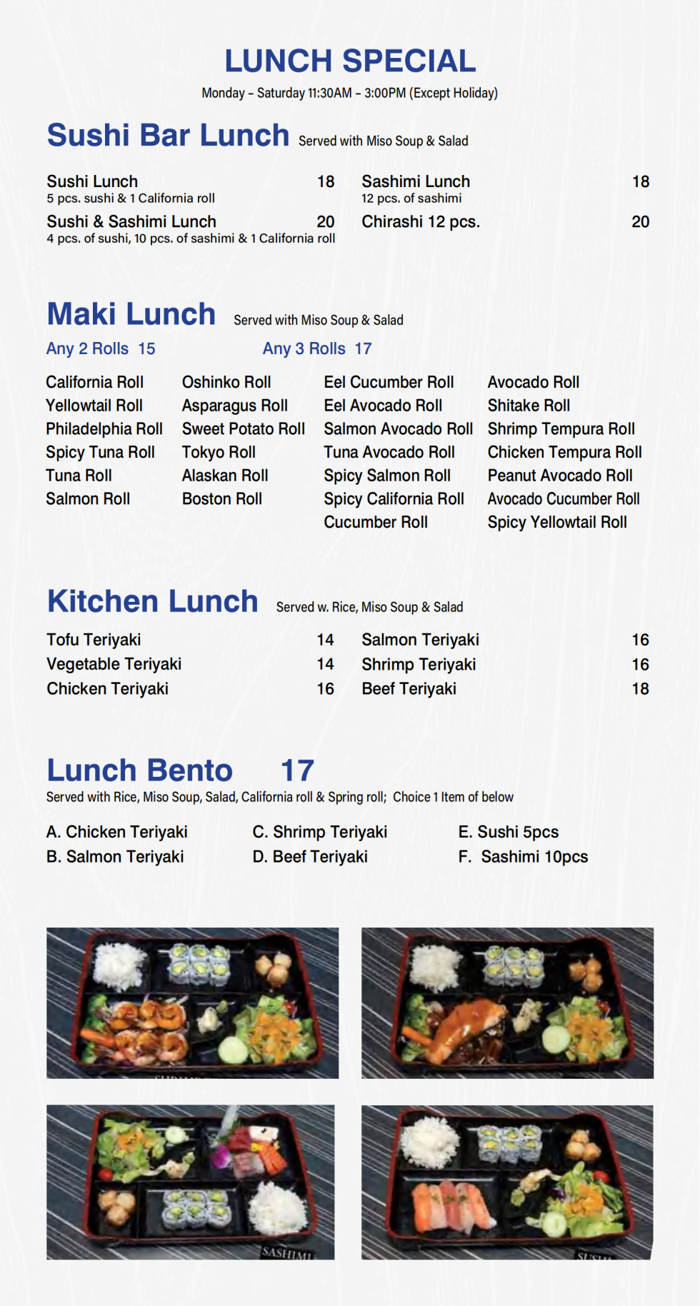 Menu - Ooi Sushi & Bar