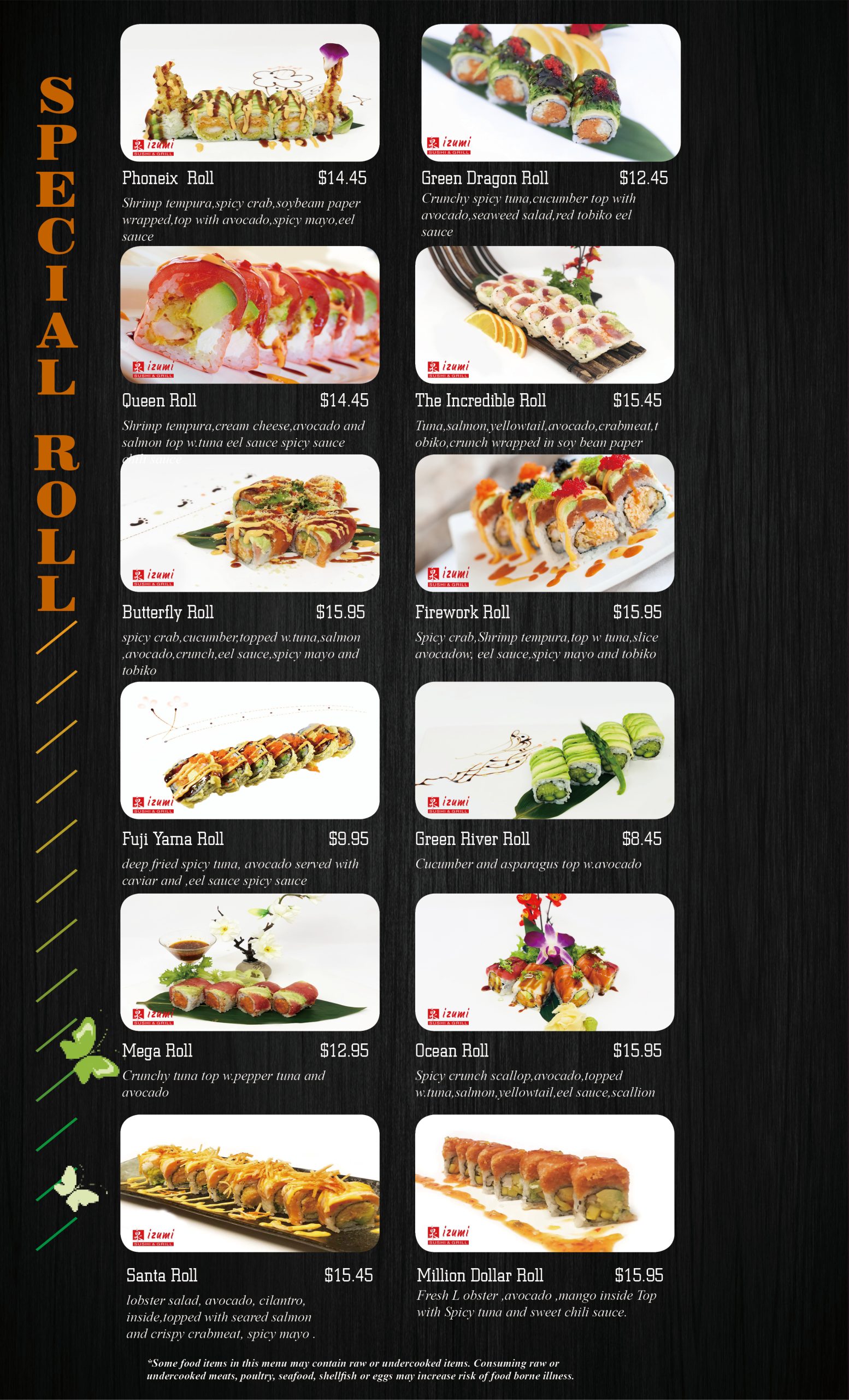 Menu - Izumi Japanese Restaurant