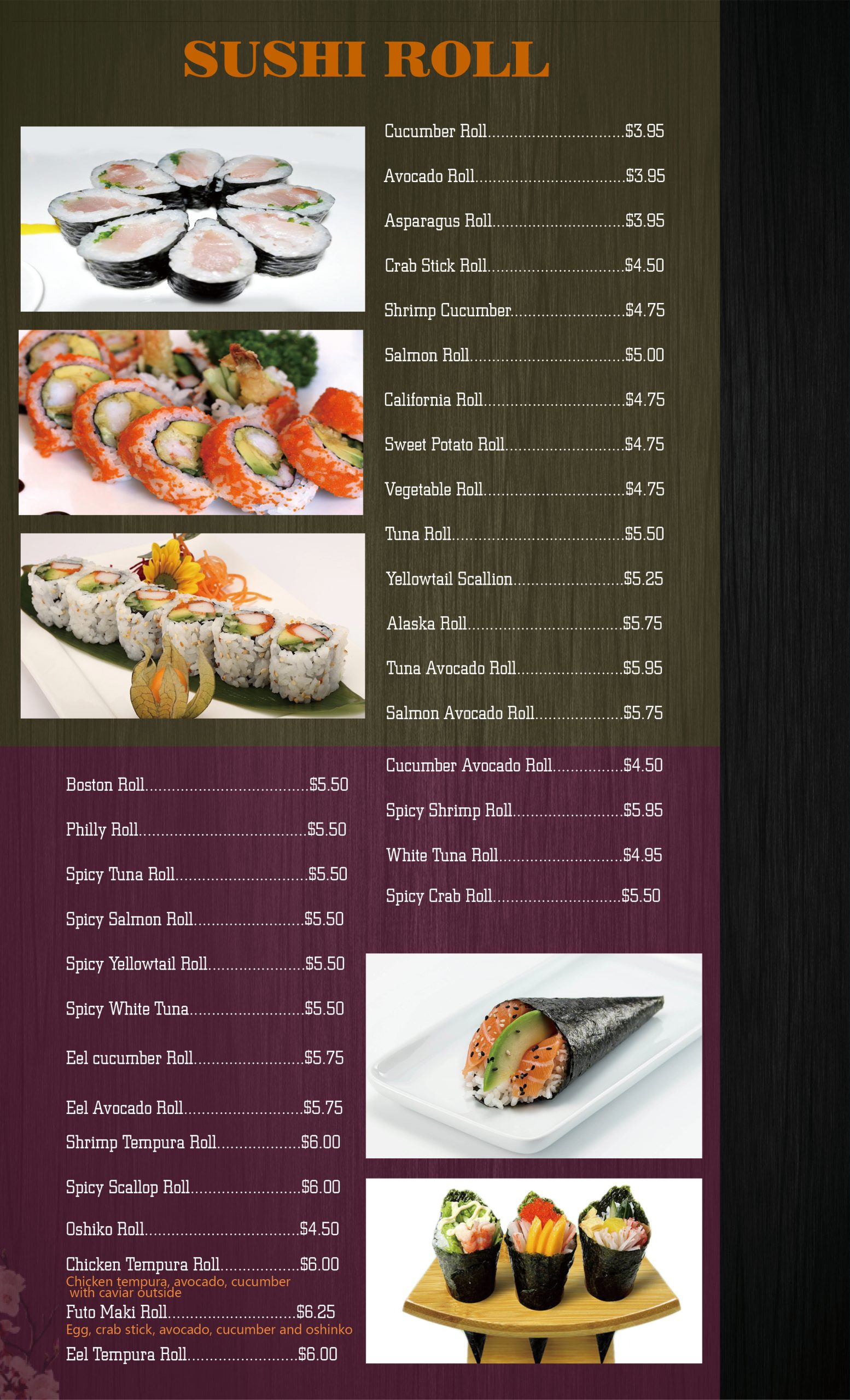 Menu - Izumi Japanese Restaurant