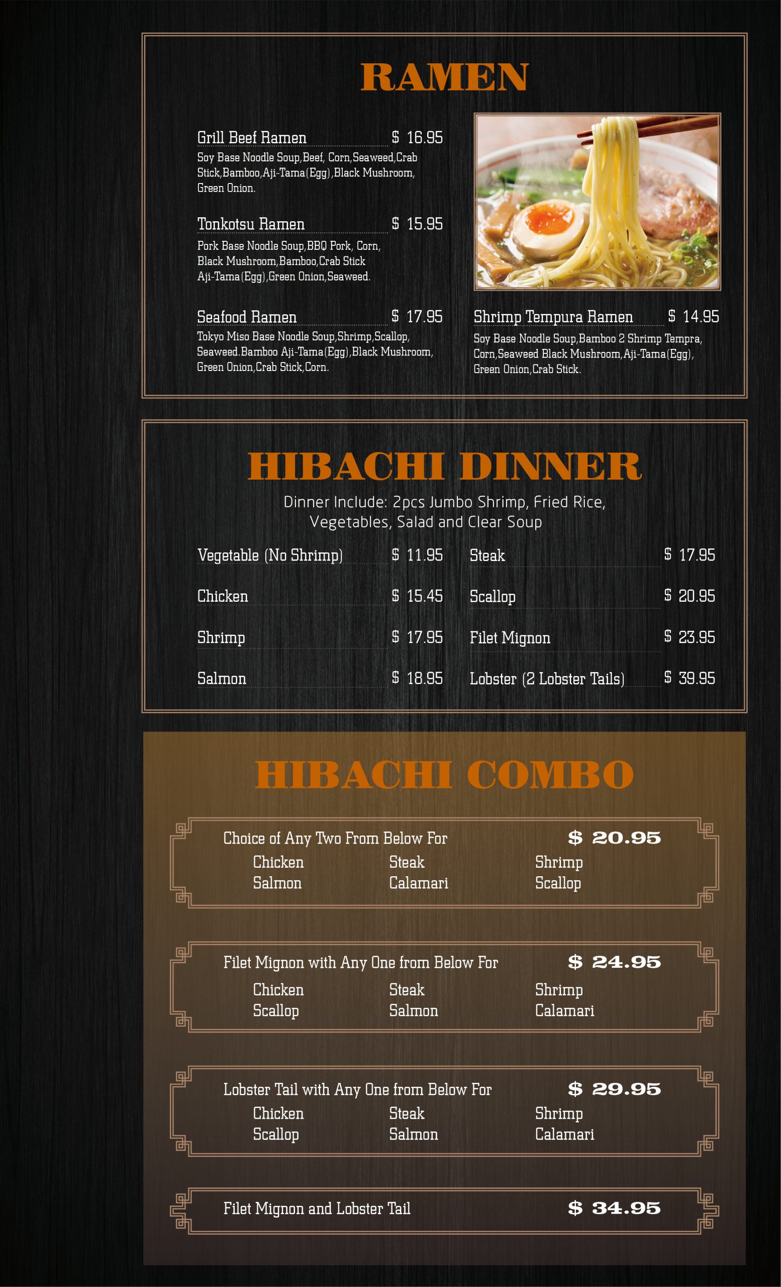 Menu - Izumi Japanese Restaurant