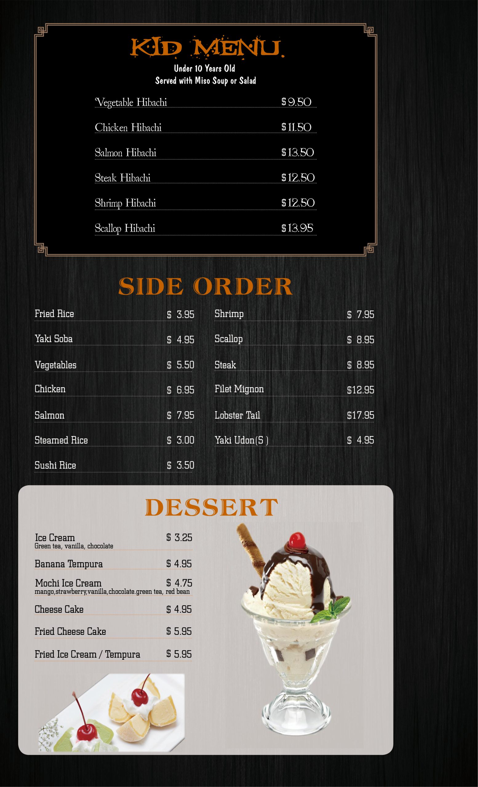 Menu - Izumi Japanese Restaurant