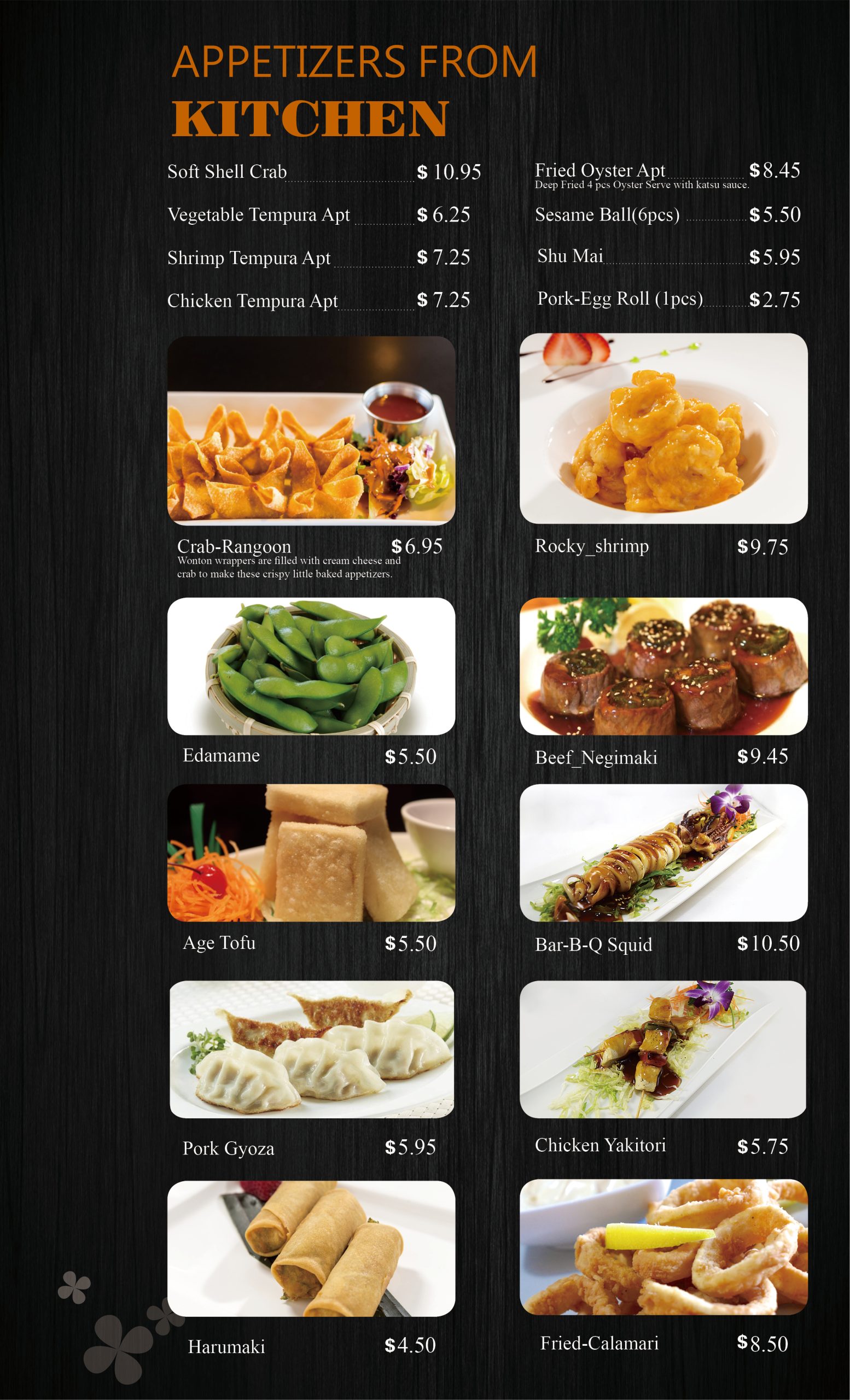 Menu - Izumi Japanese Restaurant