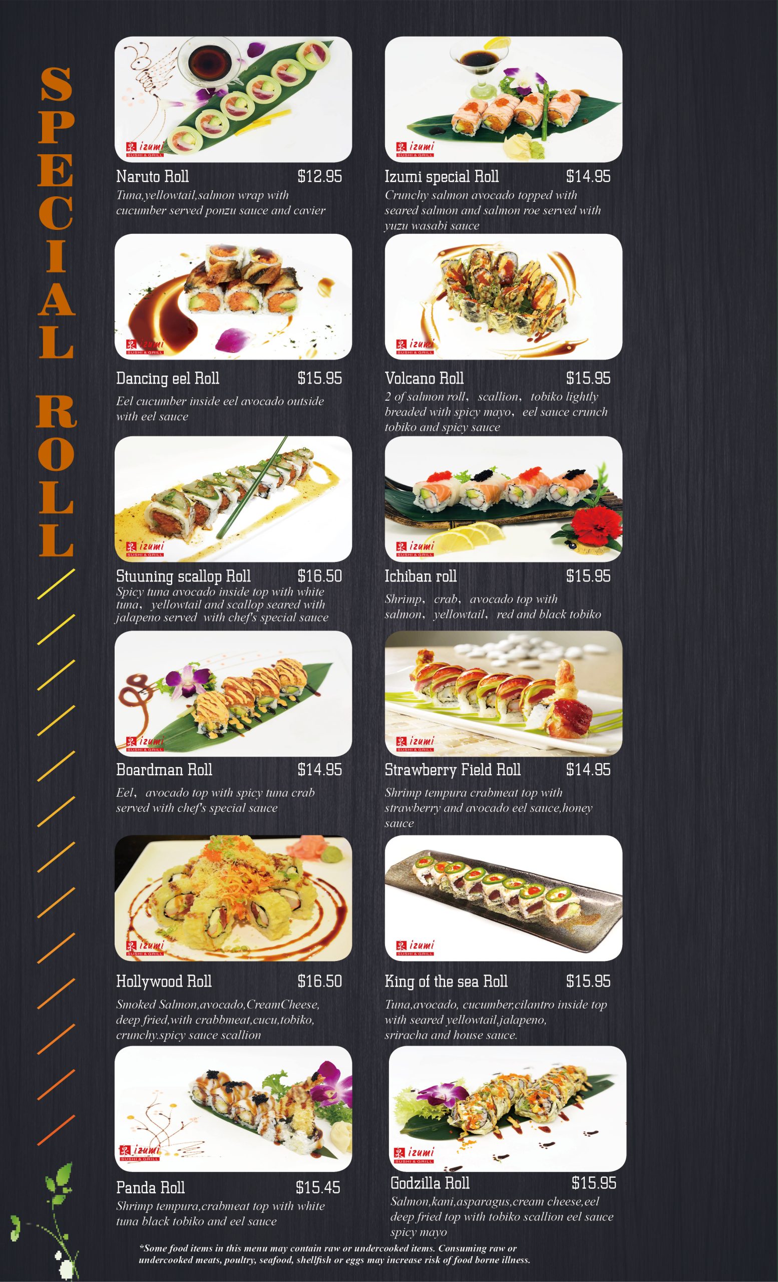 Menu - Izumi Japanese Restaurant