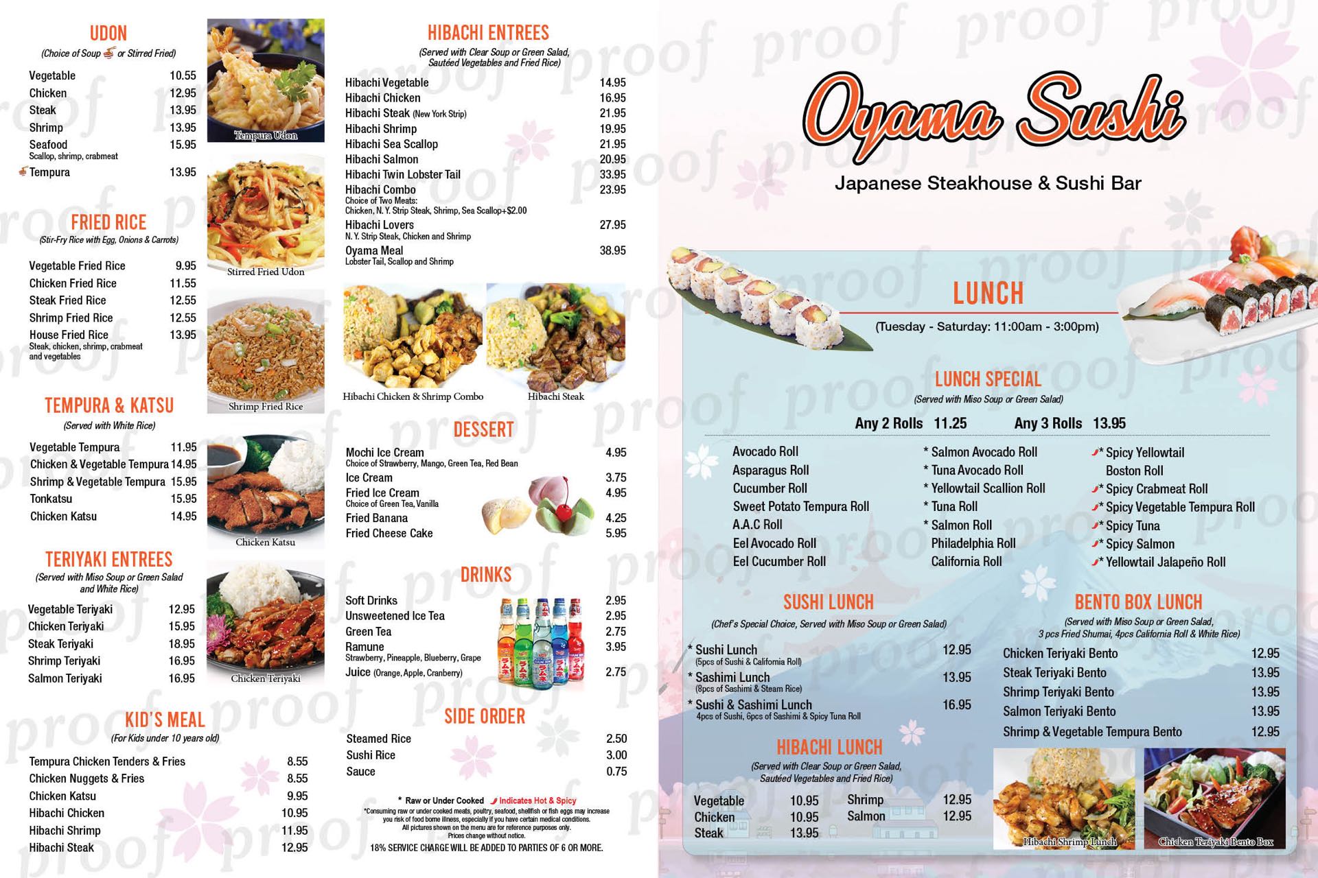 Menu - Oyama Restaurant