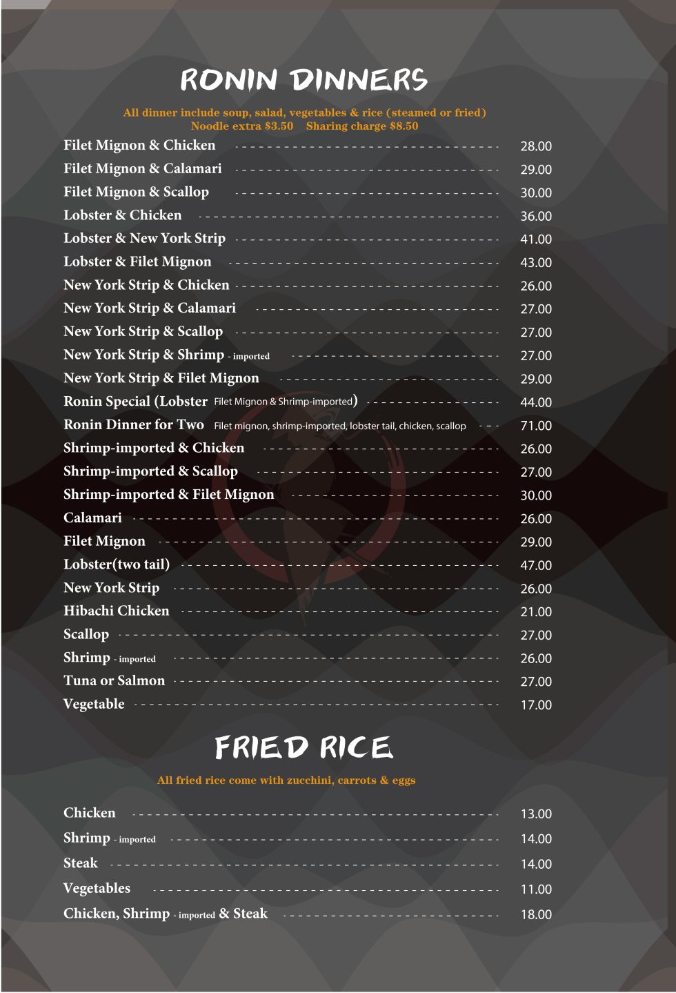 Ronin Steakhouse and Sushi - Japanese Restaurant | Online Order ...
