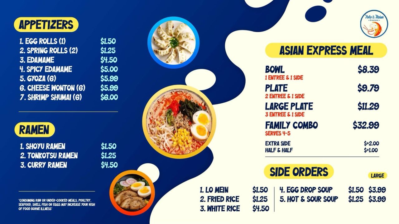 Menu - Hawaii Poke & Asian Express