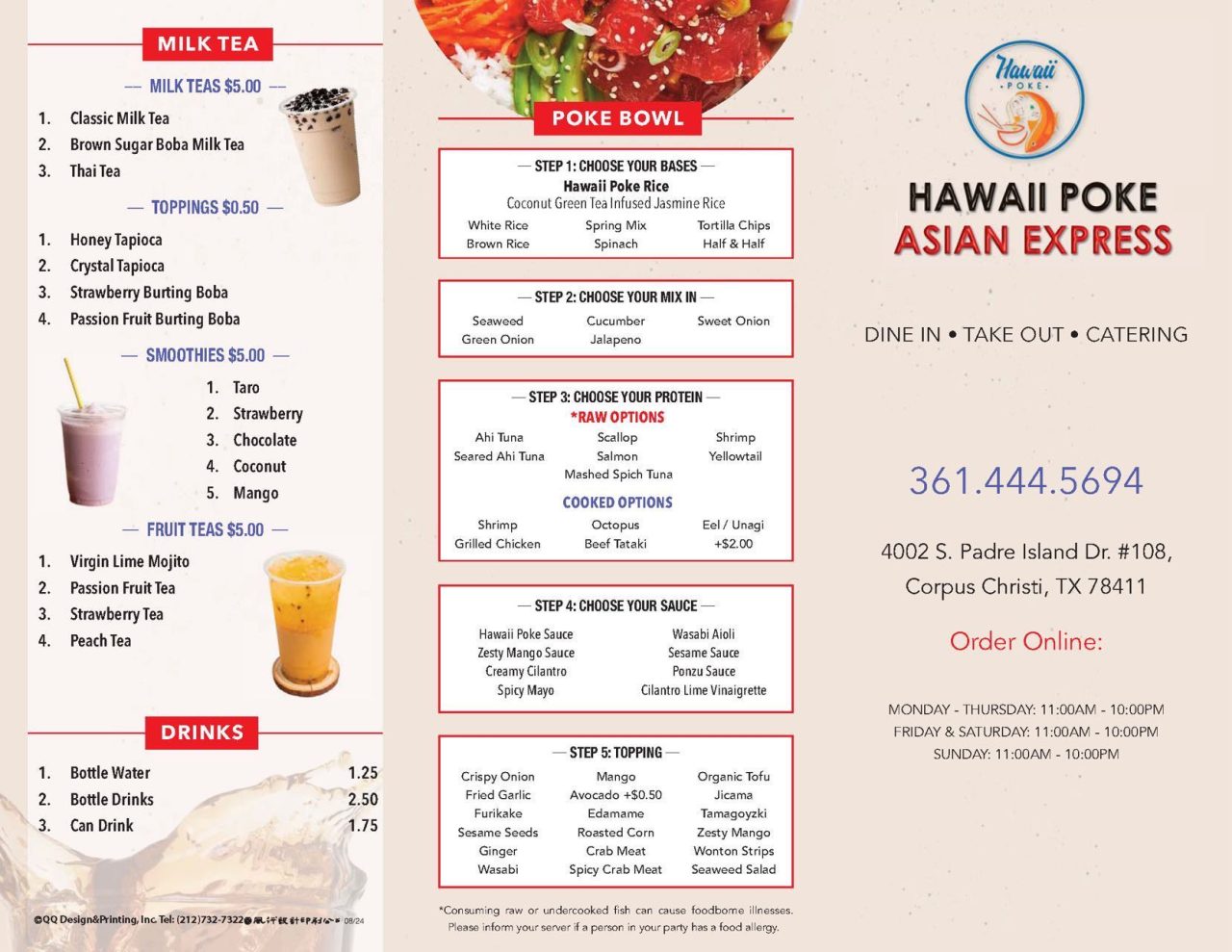 Menu - Hawaii Poke & Asian Express