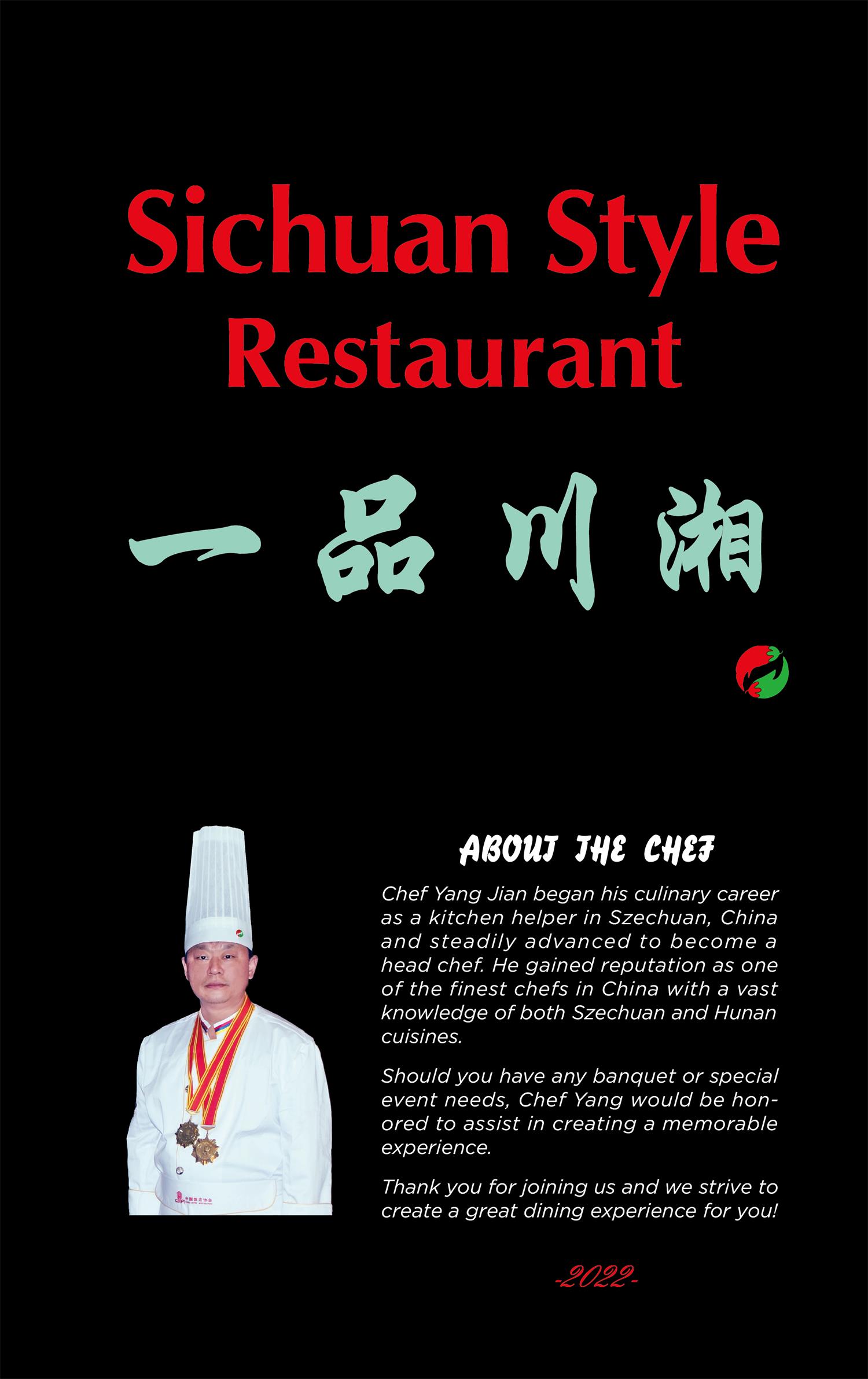Menu - Sichuan Style Restaurant