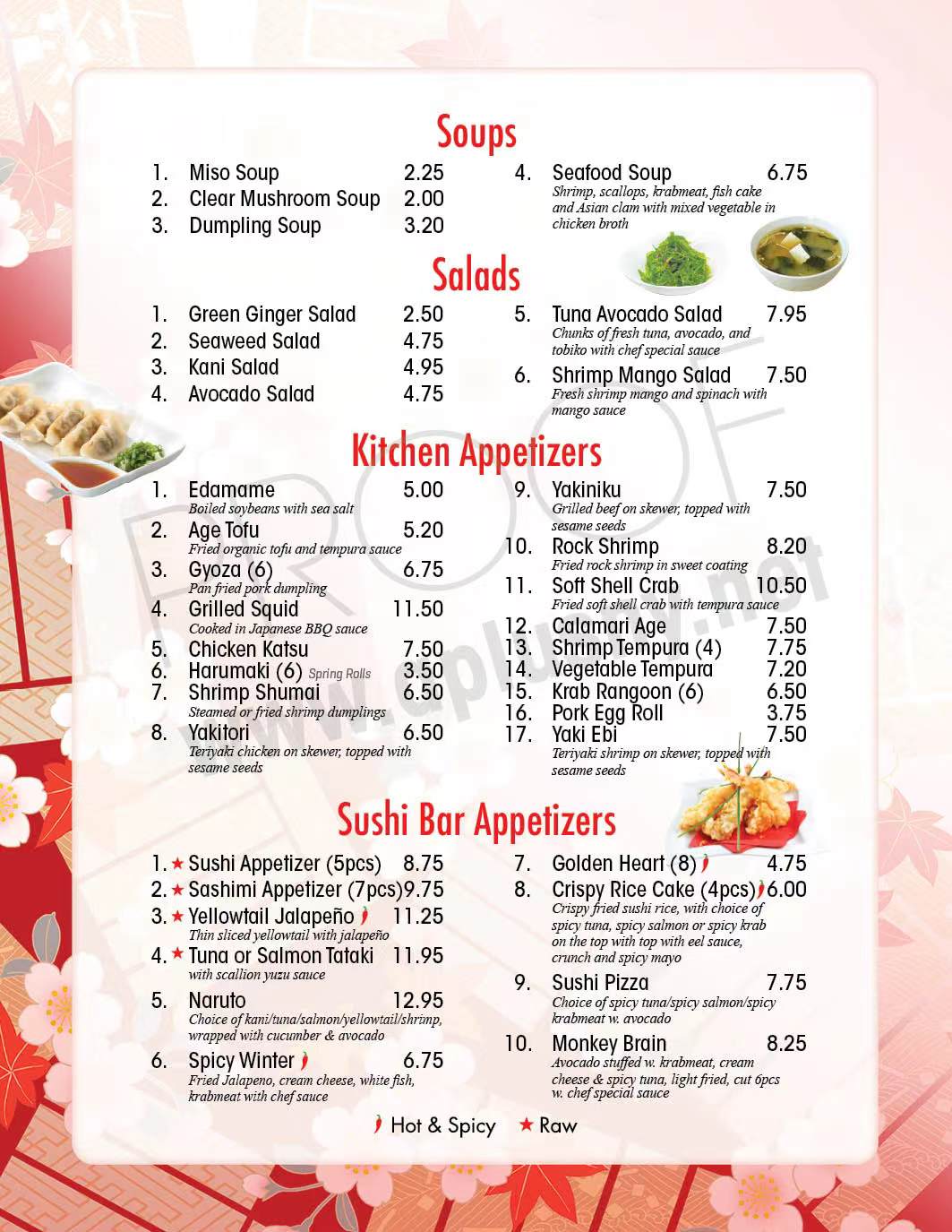 Menu - Sumi Sushi Hibachi