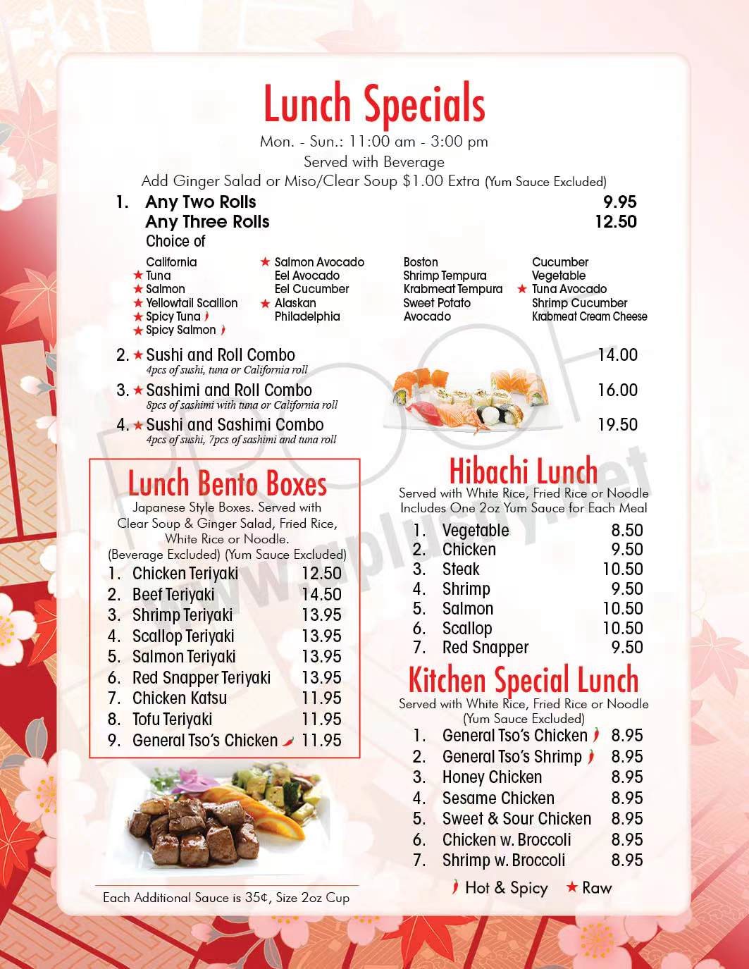 Menu - Sumi Sushi Hibachi