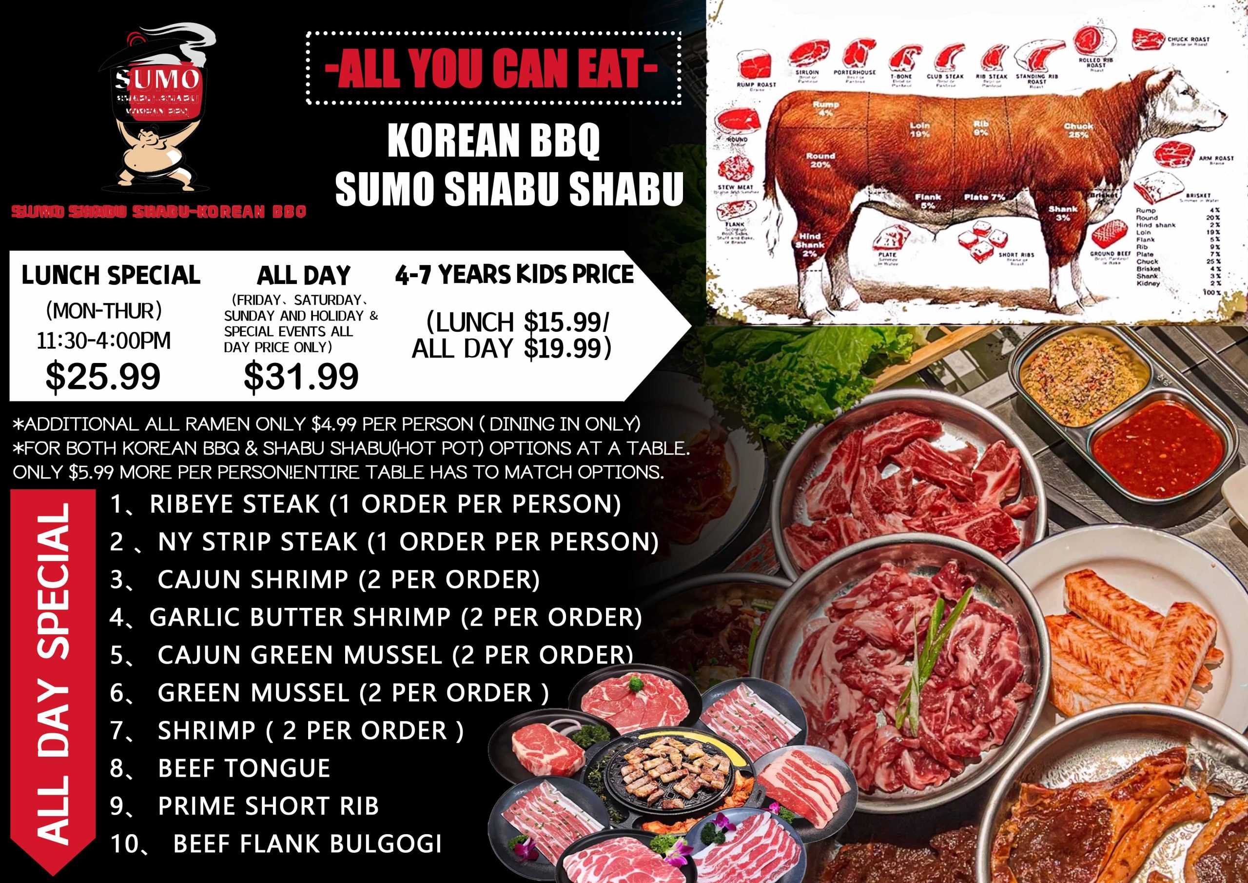 Menu - Sumo Shabu Shabu & Korean BBQ