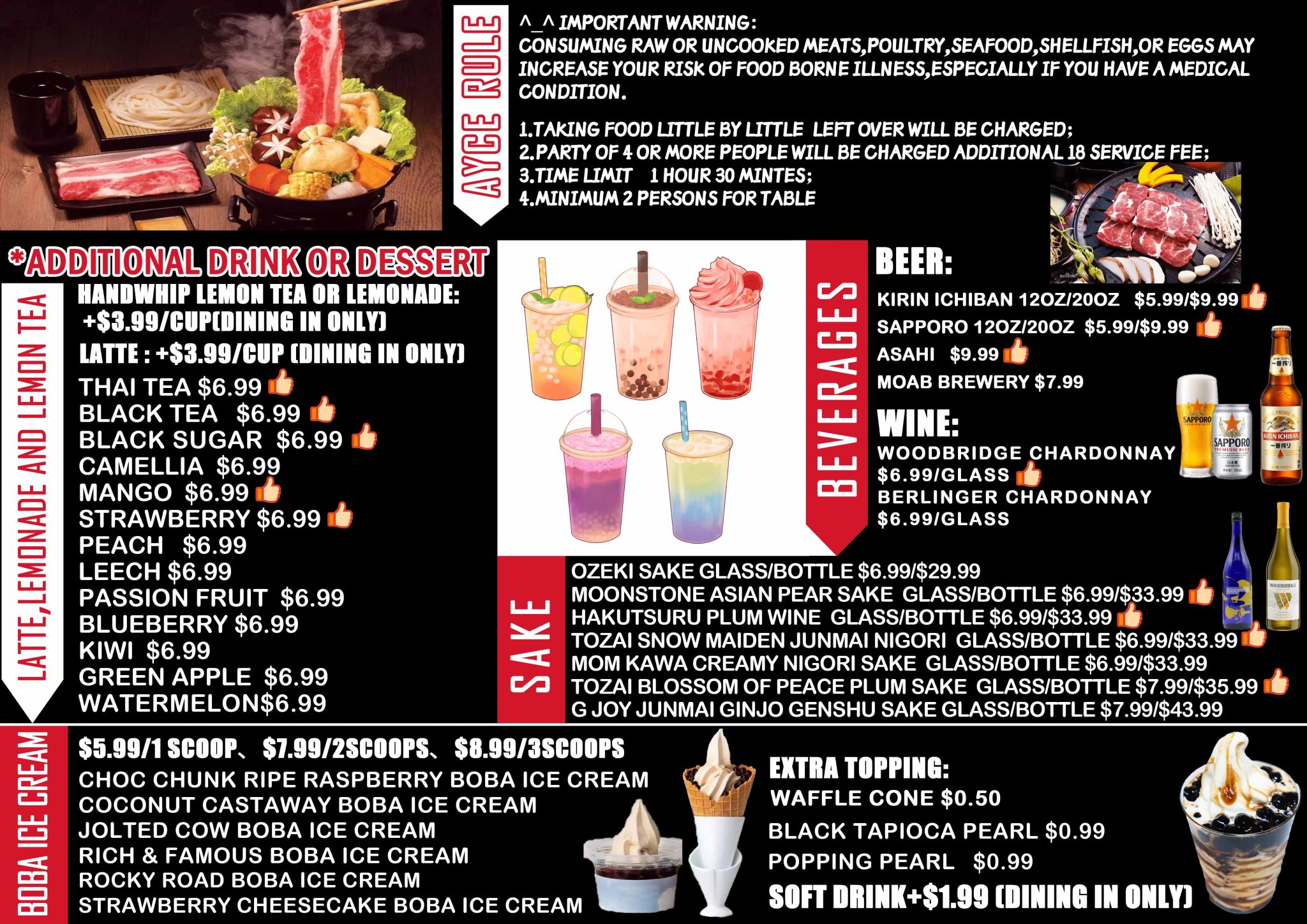 Menu - Sumo Shabu Shabu & Korean BBQ