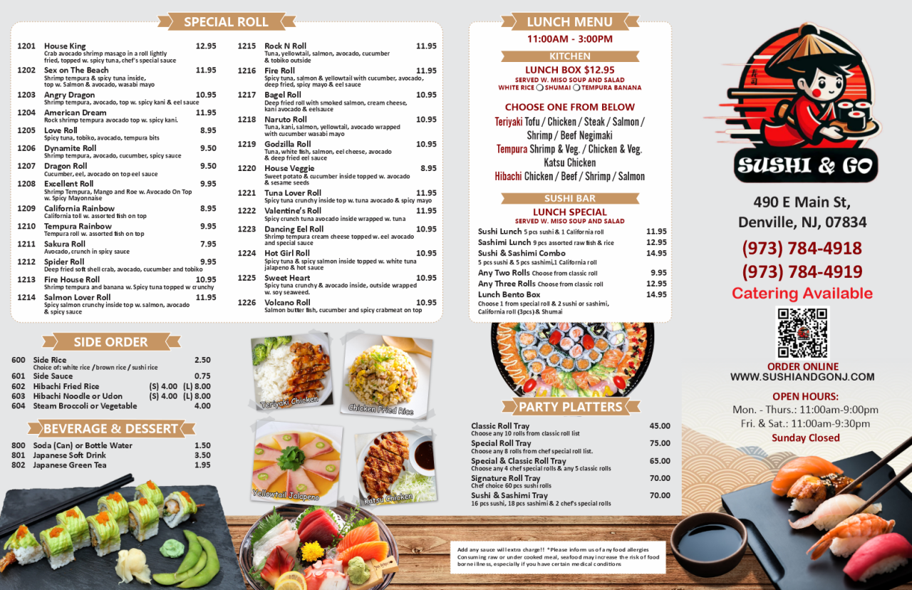 Menu - sushi&go