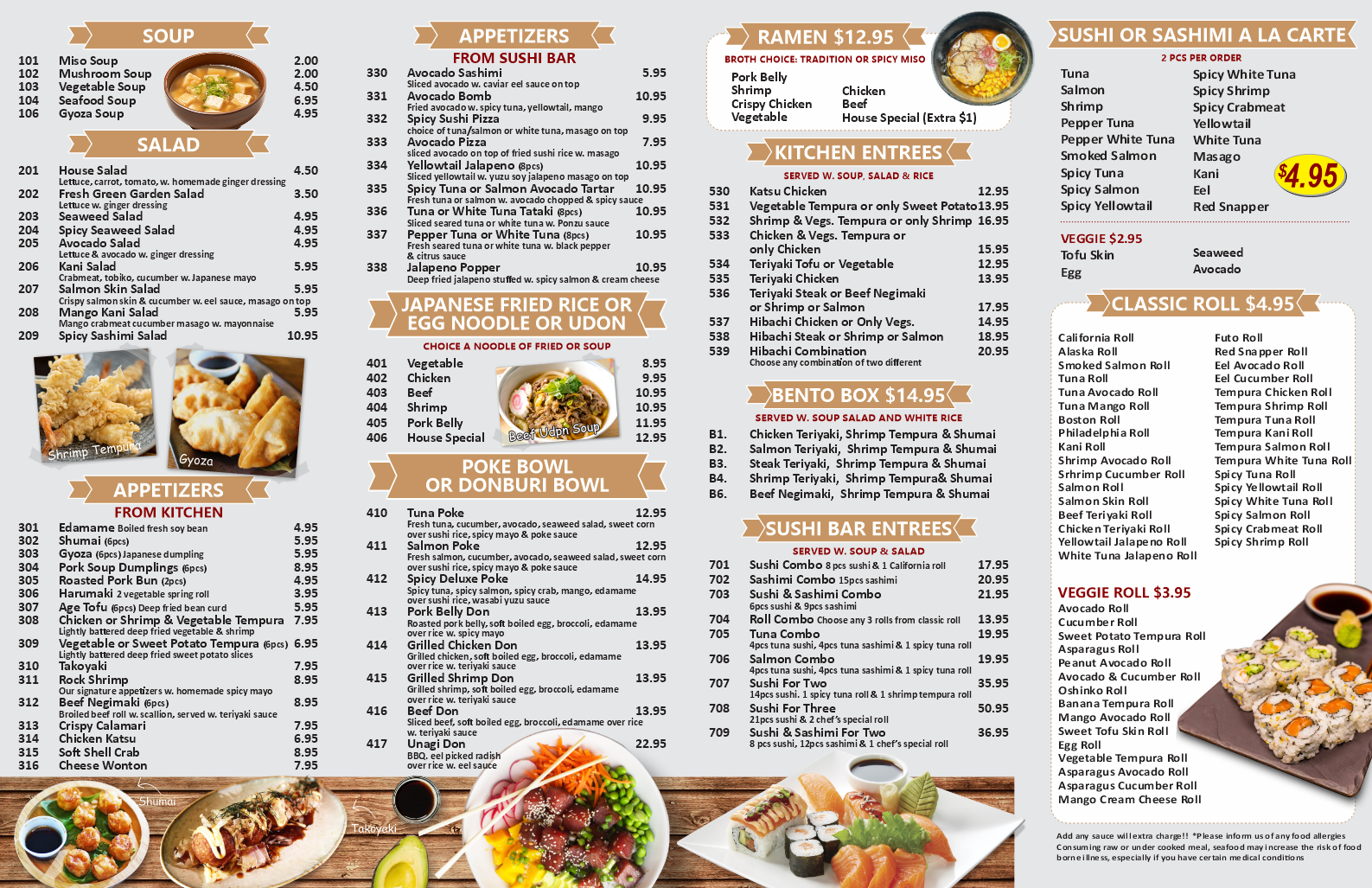 Menu - sushi&go