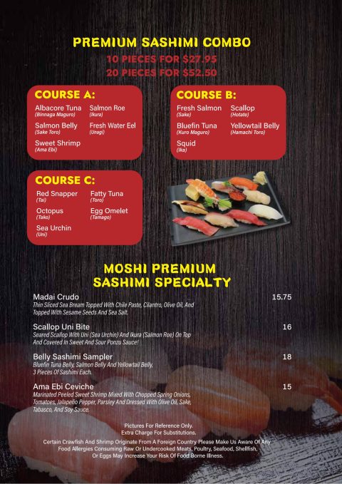 Menu - Sushi Moshi