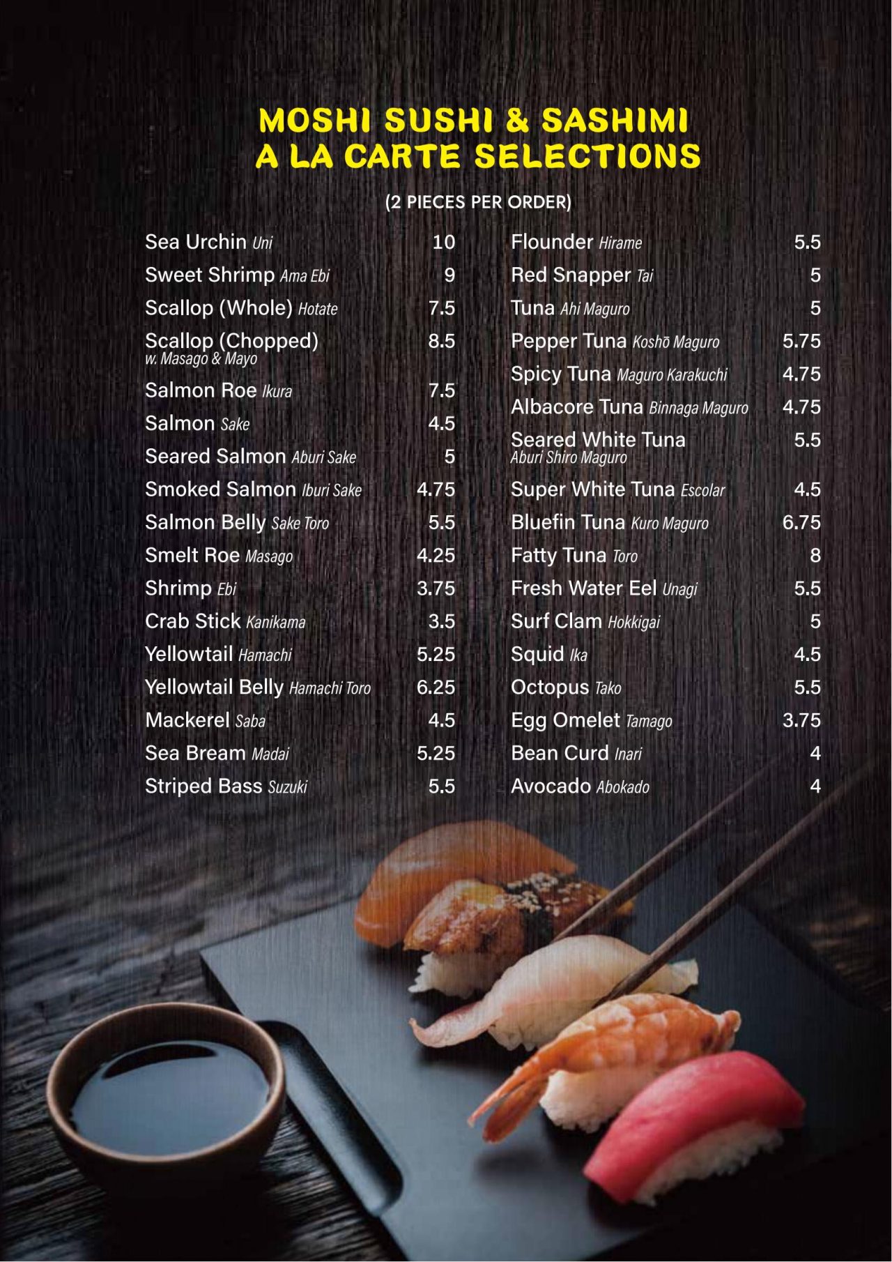 Menu - Sushi Moshi