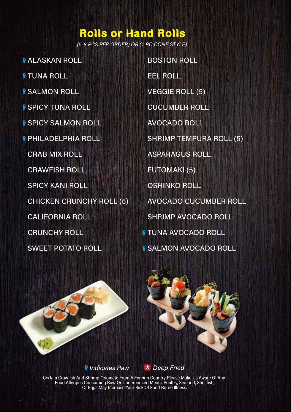 Menu - Sushi Moshi