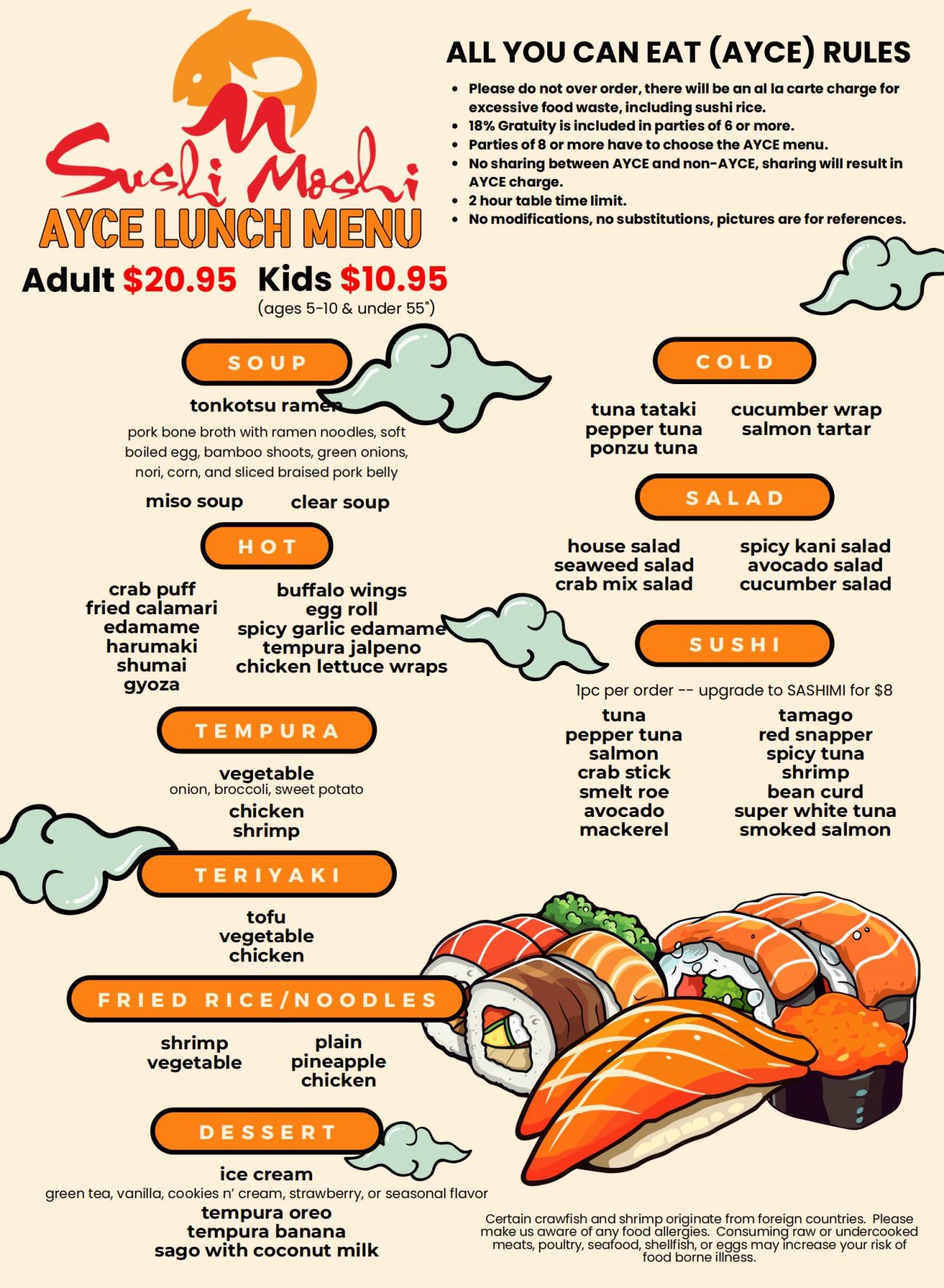 Menu - Sushi Moshi