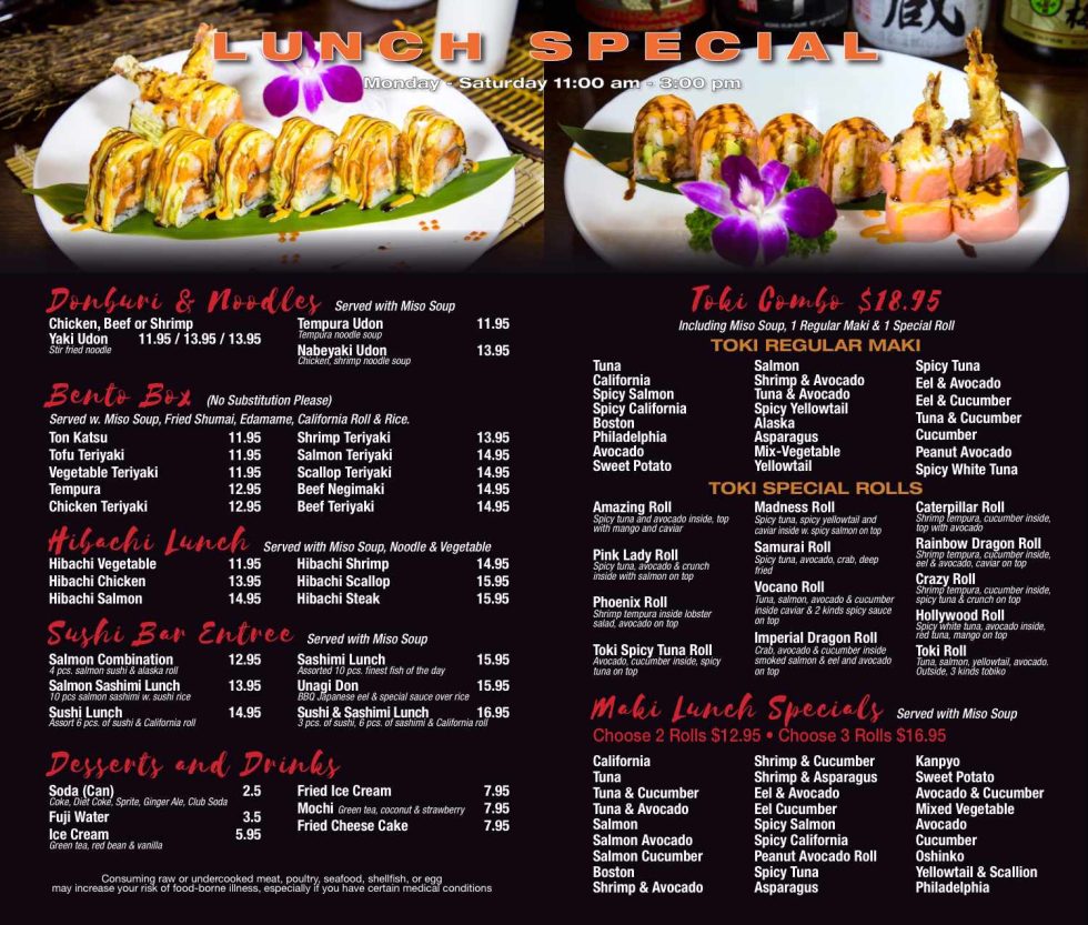 TOKI JAPANESE RESTAURANT | Online Order | Red Bank | NY