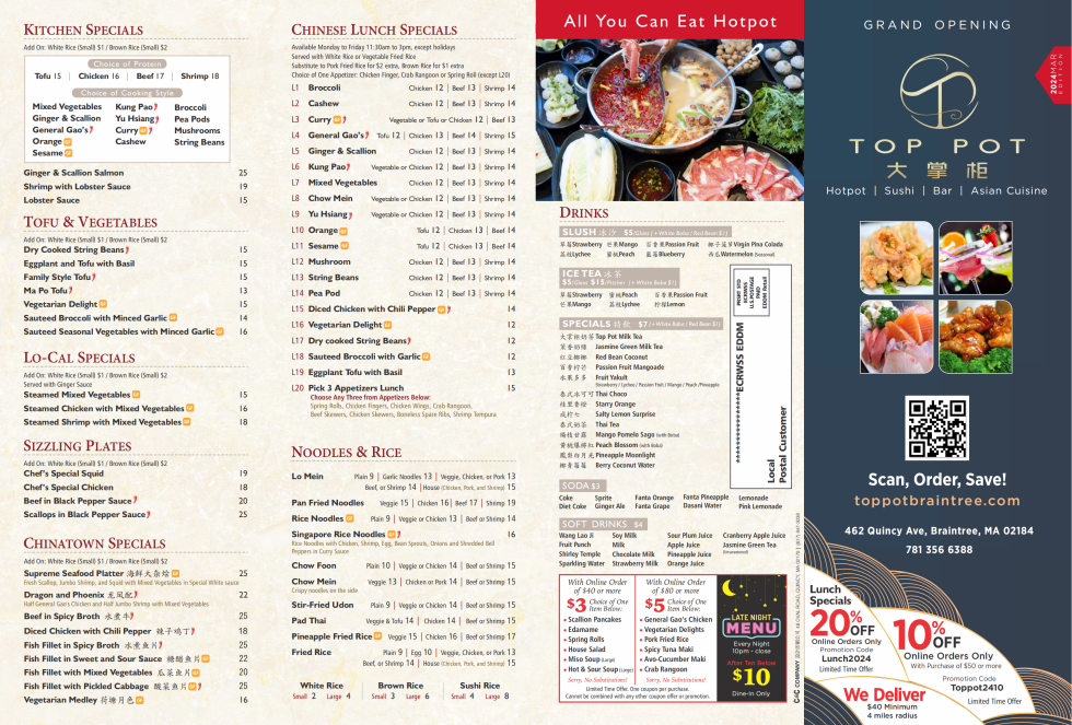 Menu - Toppot
