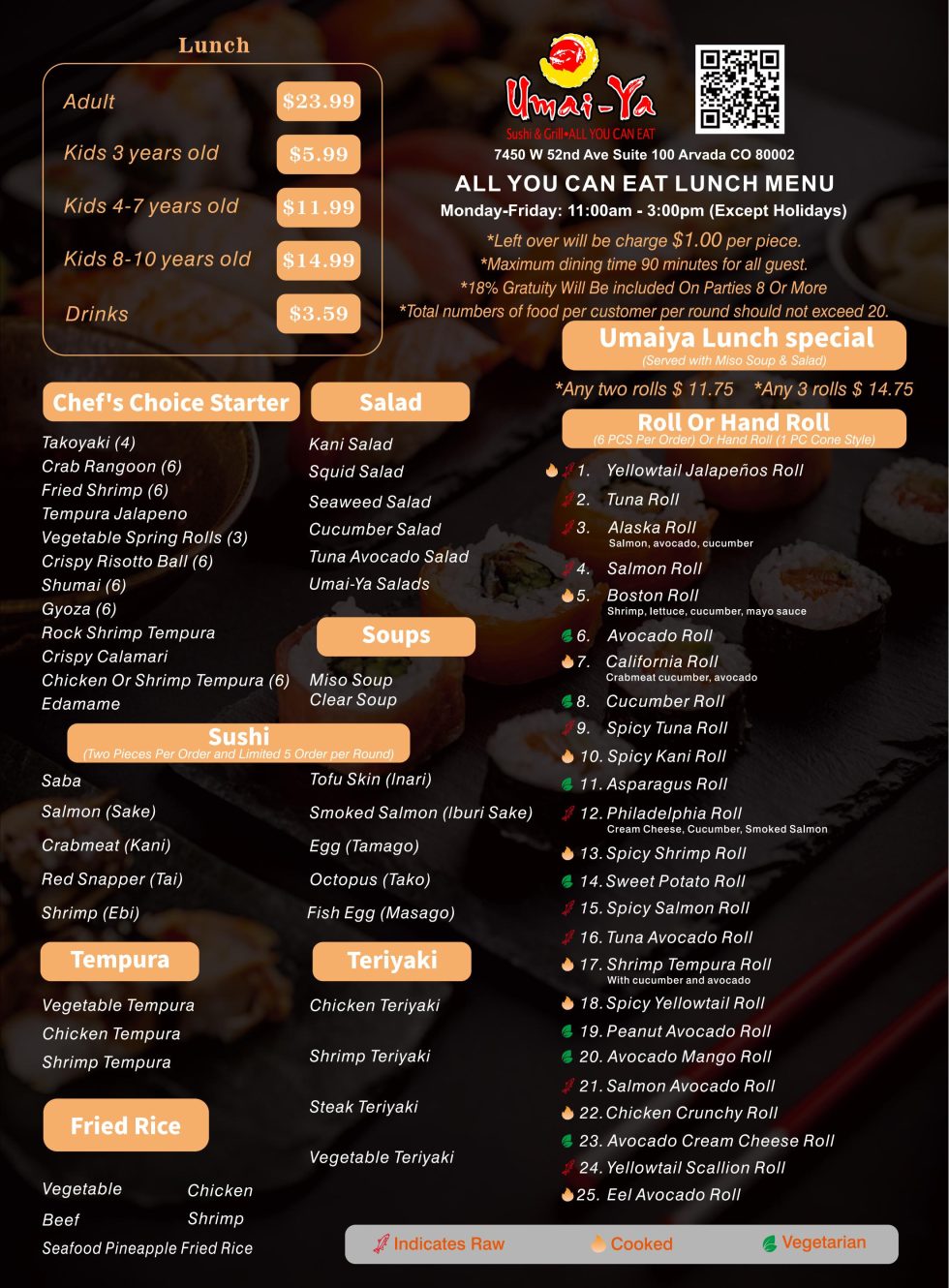 Umai-Ya - Japanese restaurant | Online Order | Arvada | CO