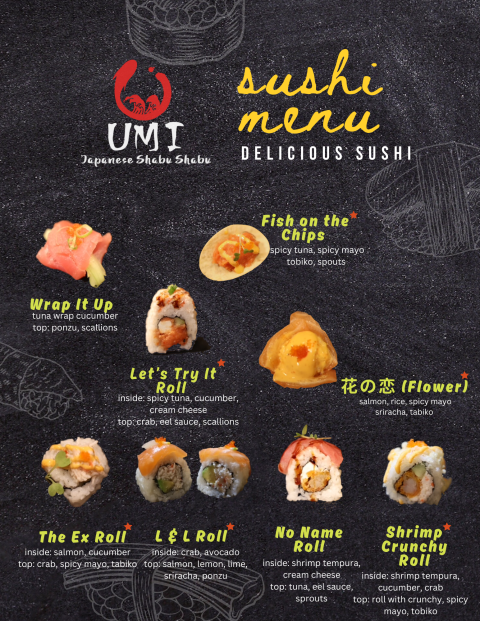 2701 menu - Umi