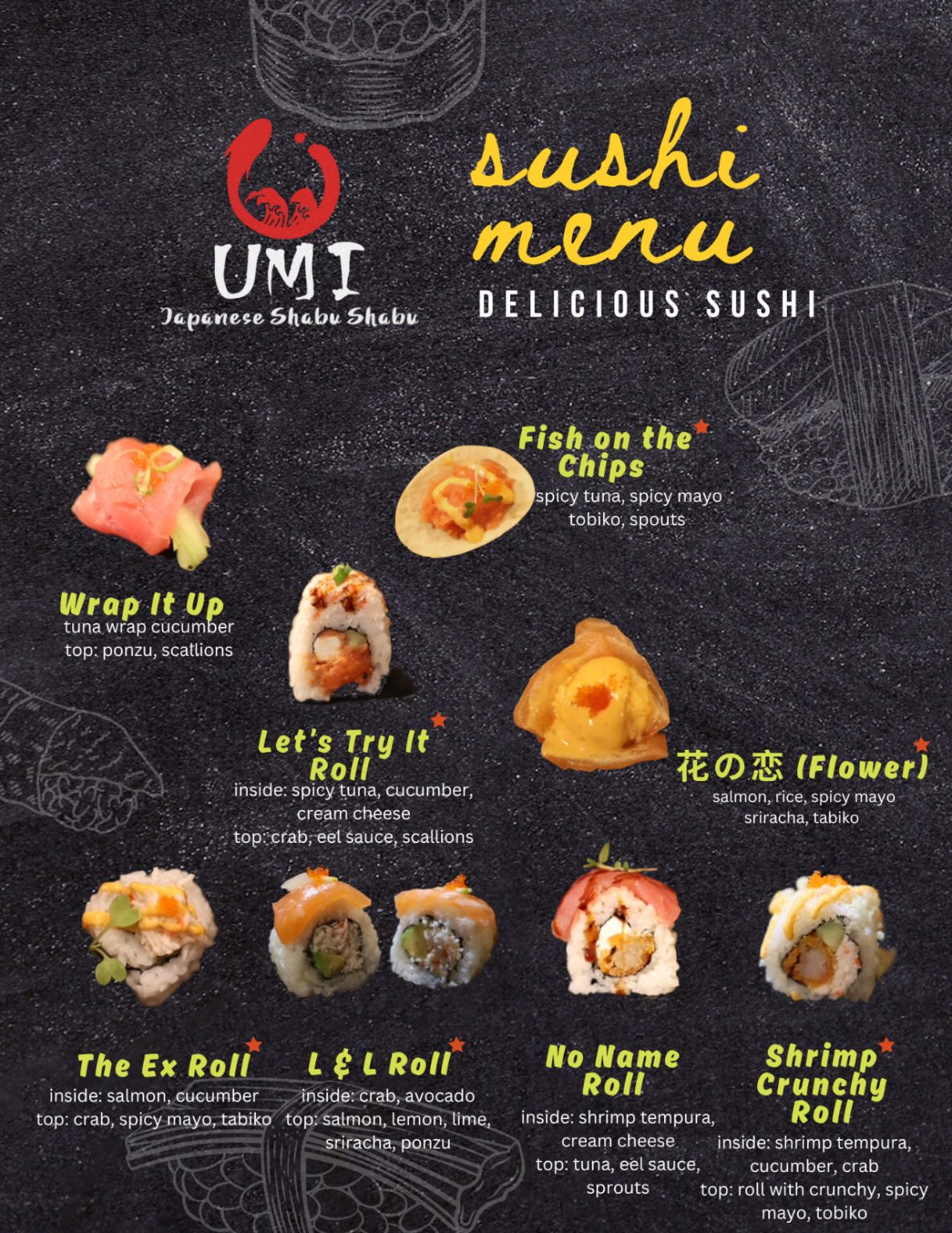 2325 menu - Umi