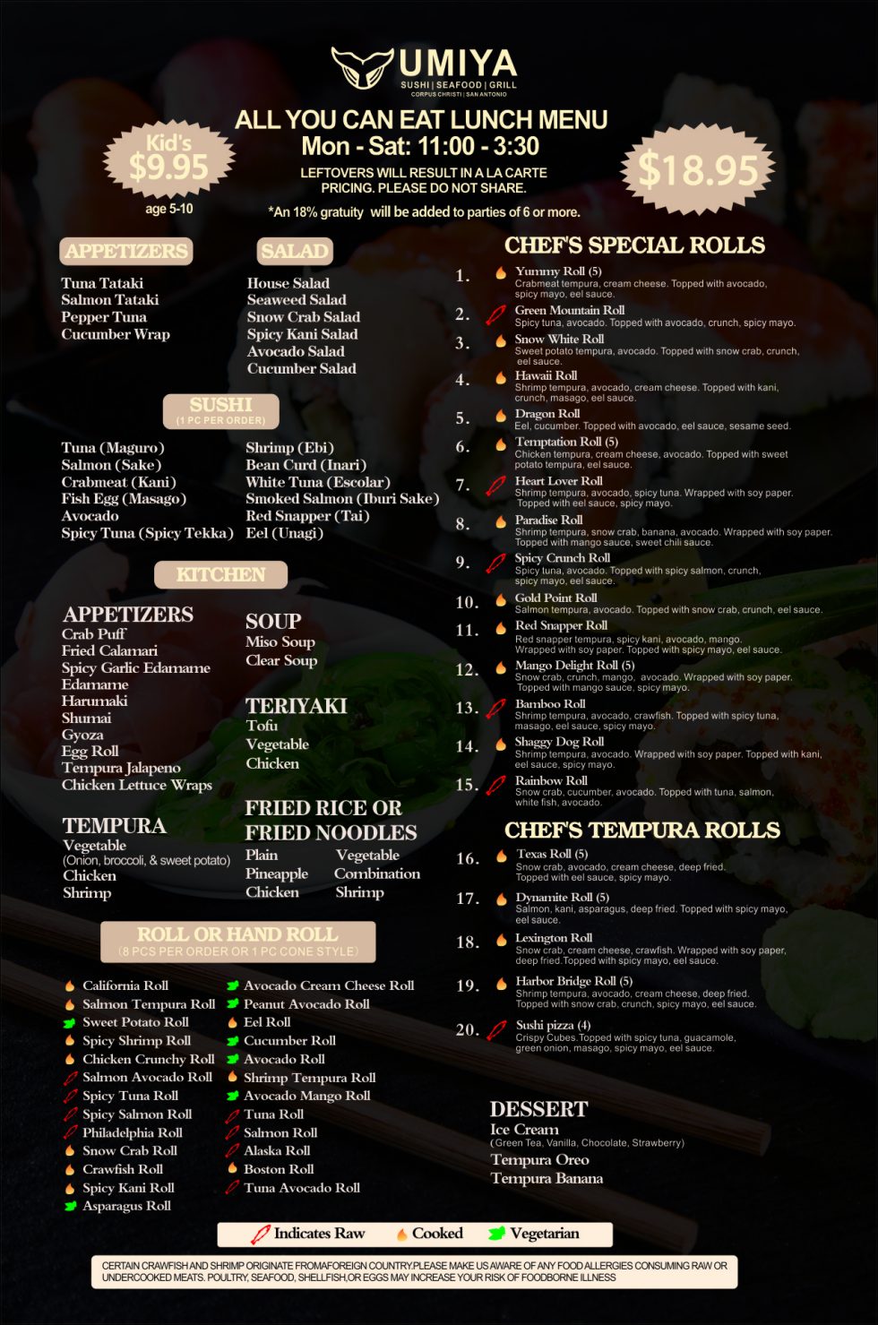 Umiya - Japanese Restaurant | Online Order | Corpus Christi | TX