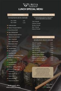 Umiya - Japanese Restaurant | Online Order | Corpus Christi | TX