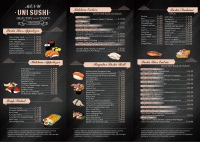 Menu - uni sushi