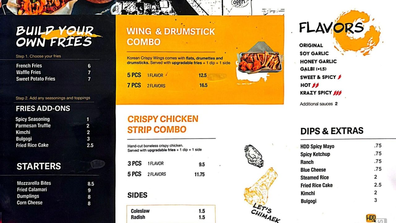 menu - Katy Hoodadak