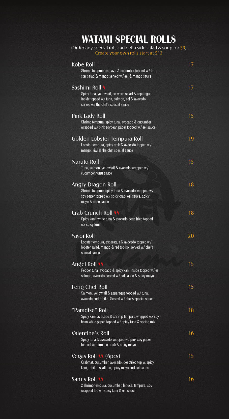 Watami Sushi & Hibachi Steak house - Japanese Restaurant｜Online Order ...