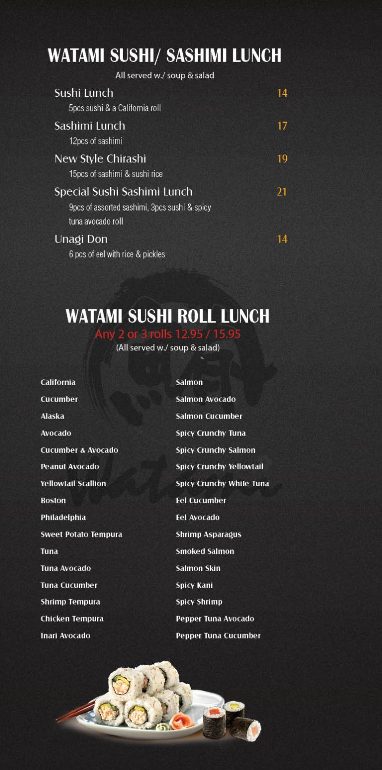 Watami Sushi & Hibachi Steak house - Japanese Restaurant｜Online Order ...