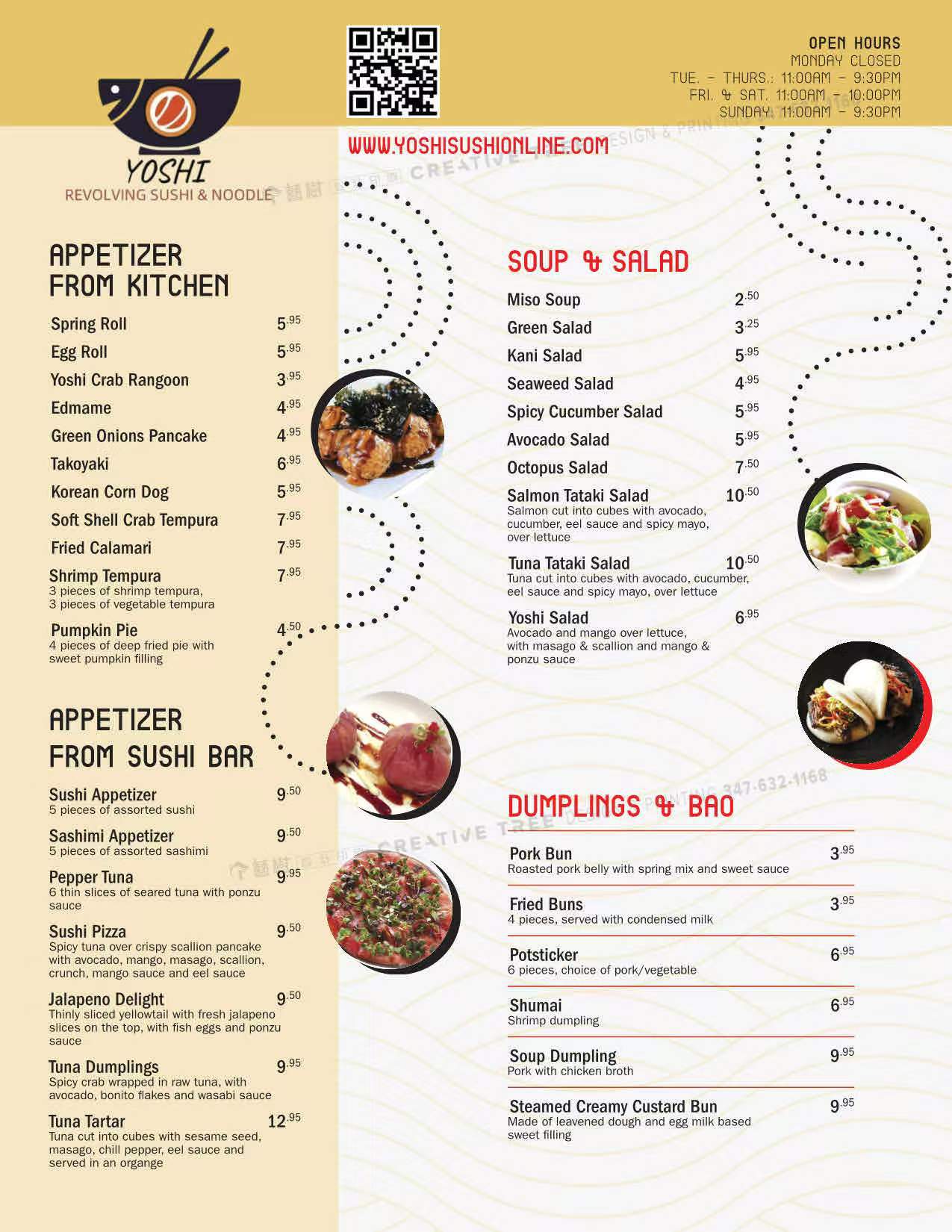 Menu - Yoshi Sushi